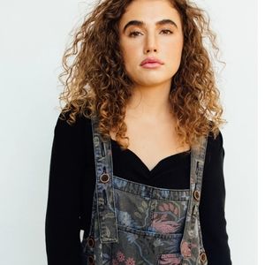 easel | Pants & Jumpsuits | New Easel Vintage Black Washed Floral ...